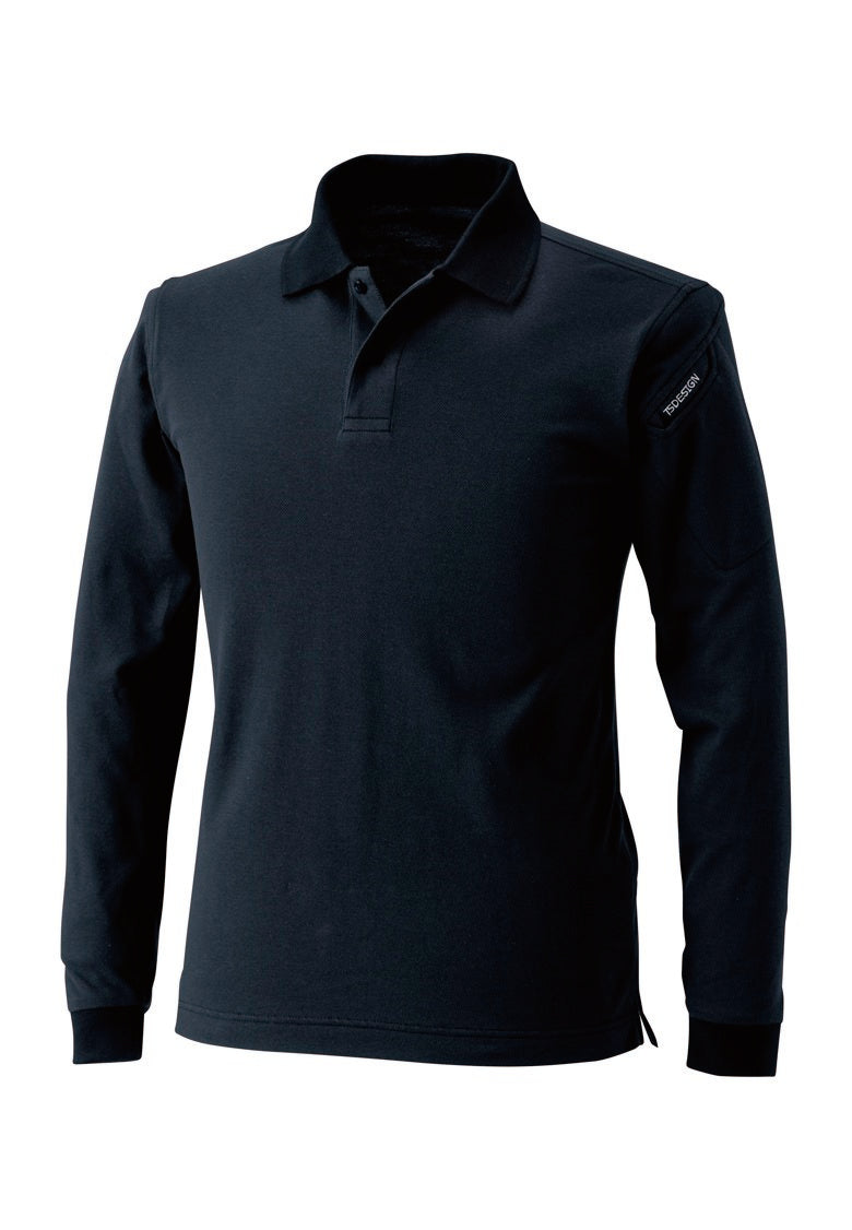 TS DESIGN 4075 藤和 JIS規格適合の制電性能 長袖ポロシャツ- 作業服のカスタマイズ専門店【カスタマイズプロ】 激安通販で刺繍・縫製・プリントを提供