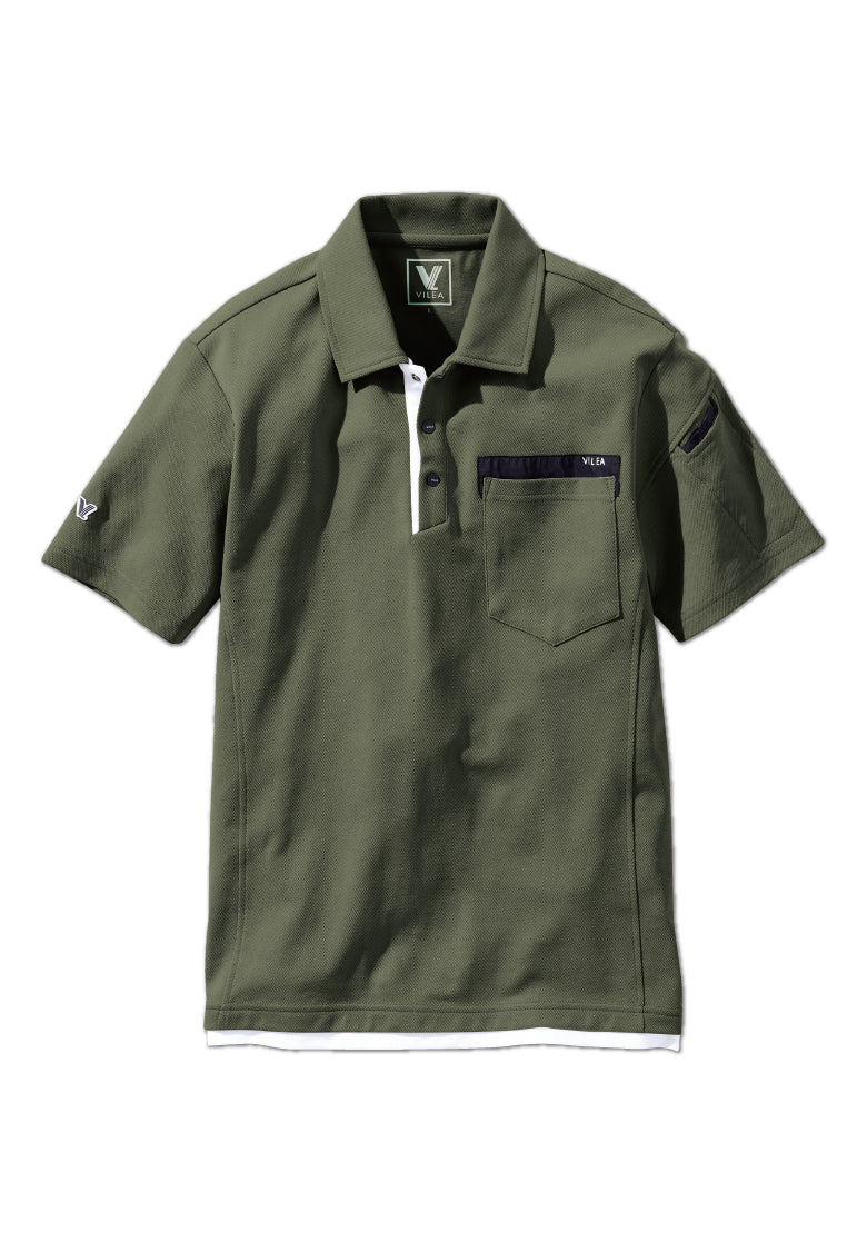 HOOH 505 鳳皇 VILEA 吸水速乾 裏綿 半袖ポロシャツ【春夏用】- 作業服のカスタマイズ専門店【カスタマイズプロ】 激安通販で刺繍・縫製・プリントを提供