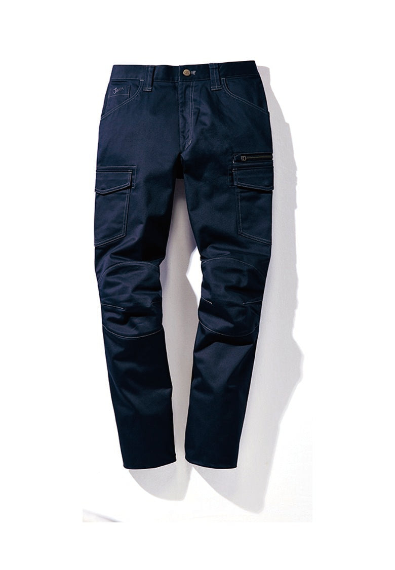 Jawin 52502 自重堂 高級感 ストレッチ カーゴパンツ【秋冬用】64～112 - 作業服のカスタマイズ専門店【カスタマイズプロ】激安通販で刺繍・縮製・プリントを提供