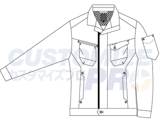 SOWA 3088-00 桑和 [N.BWシリーズ] TC綿混ストレッチ長袖ブルゾン S?8L 【春夏用】 - 作業服のカスタマイズ専門店【カスタマイズプロ】 激安通販で刺繍・縫製・プリントを提供