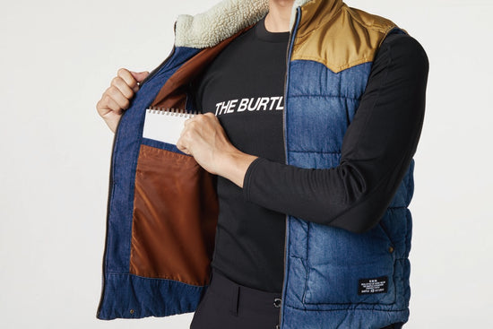 バートル 5004 BURTLE サーモクラフト対応 表綿100％ デニム 防寒ベスト【秋冬用】- 作業服のカスタマイズ専門店【カスタマイズプロ】激安通販で刺繍・縫製・プリントを提供