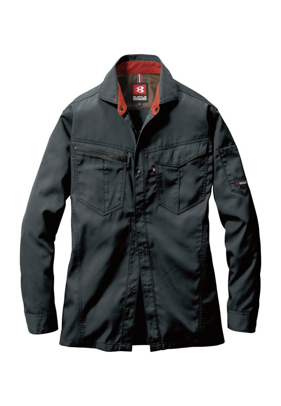 バートル 6083 BURTLE 帯電防止素材の綿混長袖作業シャツ【春夏用】- 作業服のカスタマイズ専門店【カスタマイズプロ】 激安通販で刺繍・縫製・プリントを提供