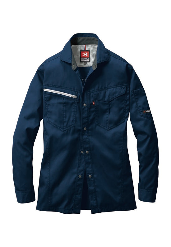 バートル 6083 BURTLE 帯電防止素材の綿混長袖作業シャツ【春夏用】- 作業服のカスタマイズ専門店【カスタマイズプロ】 激安通販で刺繍・縫製・プリントを提供